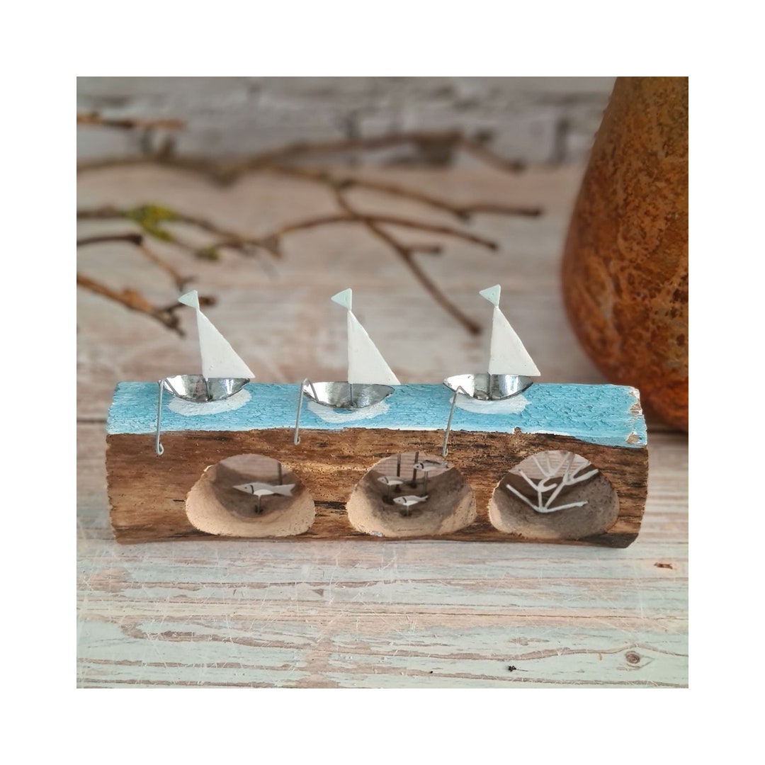Yachts on Fish in Portholes / Miniature Quirky Nautical Gift Idea / Fun ...
