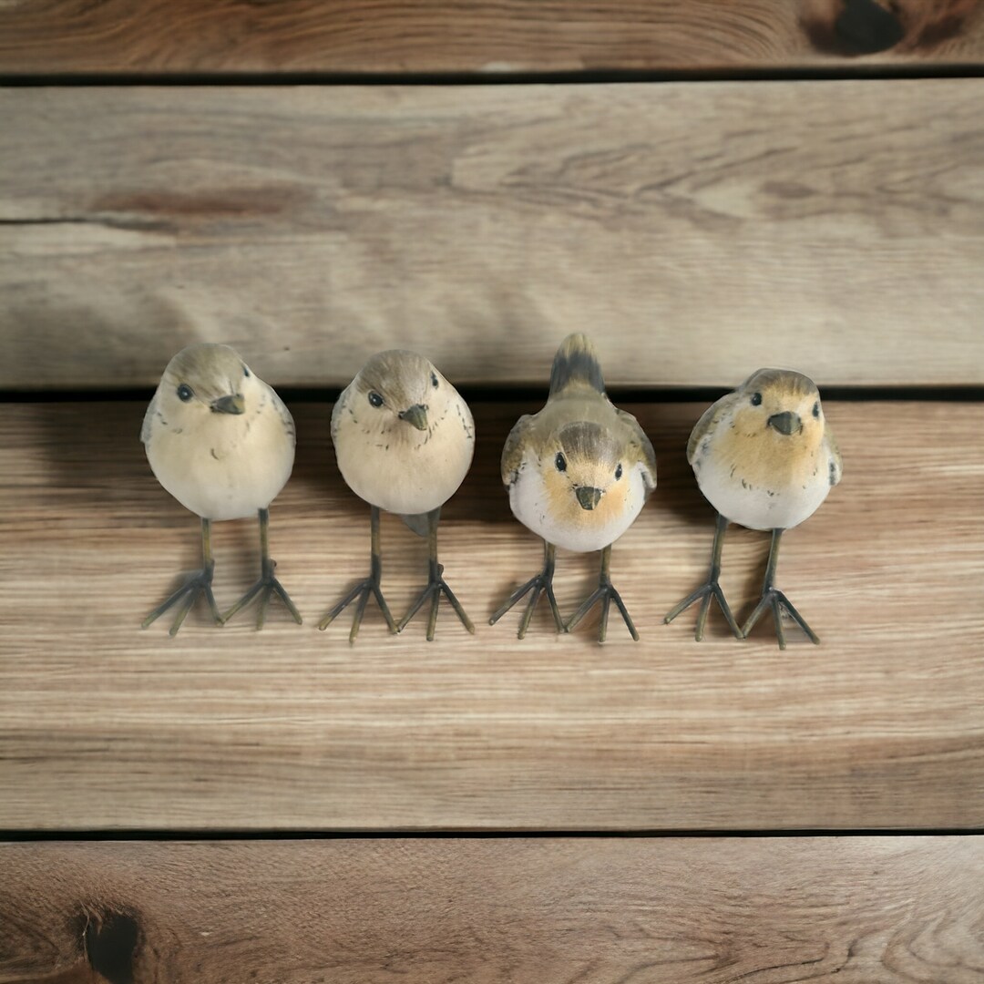 Resin Garden Birds set of 4, Gifts for Him, Garden Accessories, Porch ...