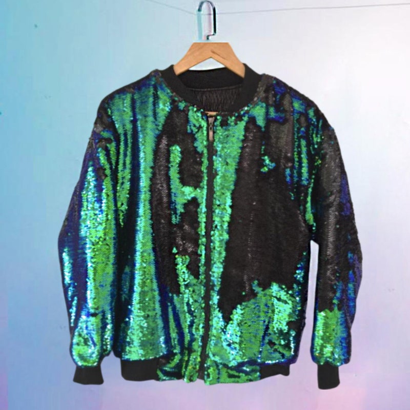 Metallic Bomber Jacket - Etsy