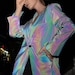 Reflective Asymmetrical Blazer Jacket Raincoat Cyber Galaxy Rave - Etsy