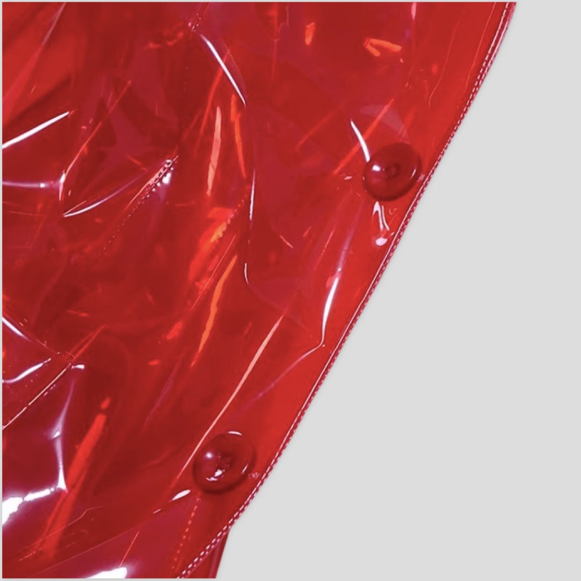 Plastic Red Clear Tpu Pvc Iridescent Raincoat Coat - Etsy
