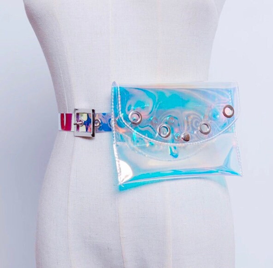 Holographic Belt See Through Iridescent Vinyl PVC - Etsy