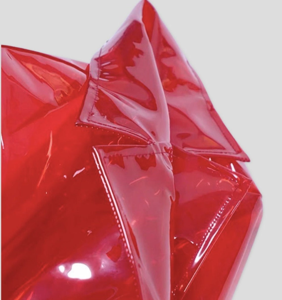 Plastic Red Clear Tpu Pvc Iridescent Raincoat Coat - Etsy