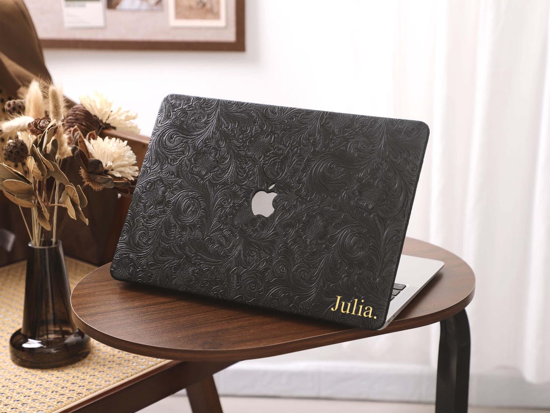 Black Retro Pattern MacBook Case for New M2 Air 13 A2681 M2 Pro 13 ...