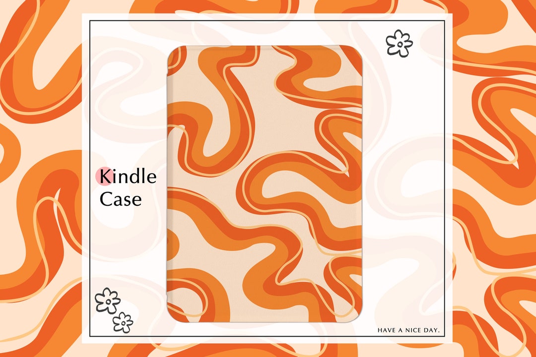 Orange Psychedelic Ripple Kindle Paperwhite 2021/2022 Case，2018 Kindle ...