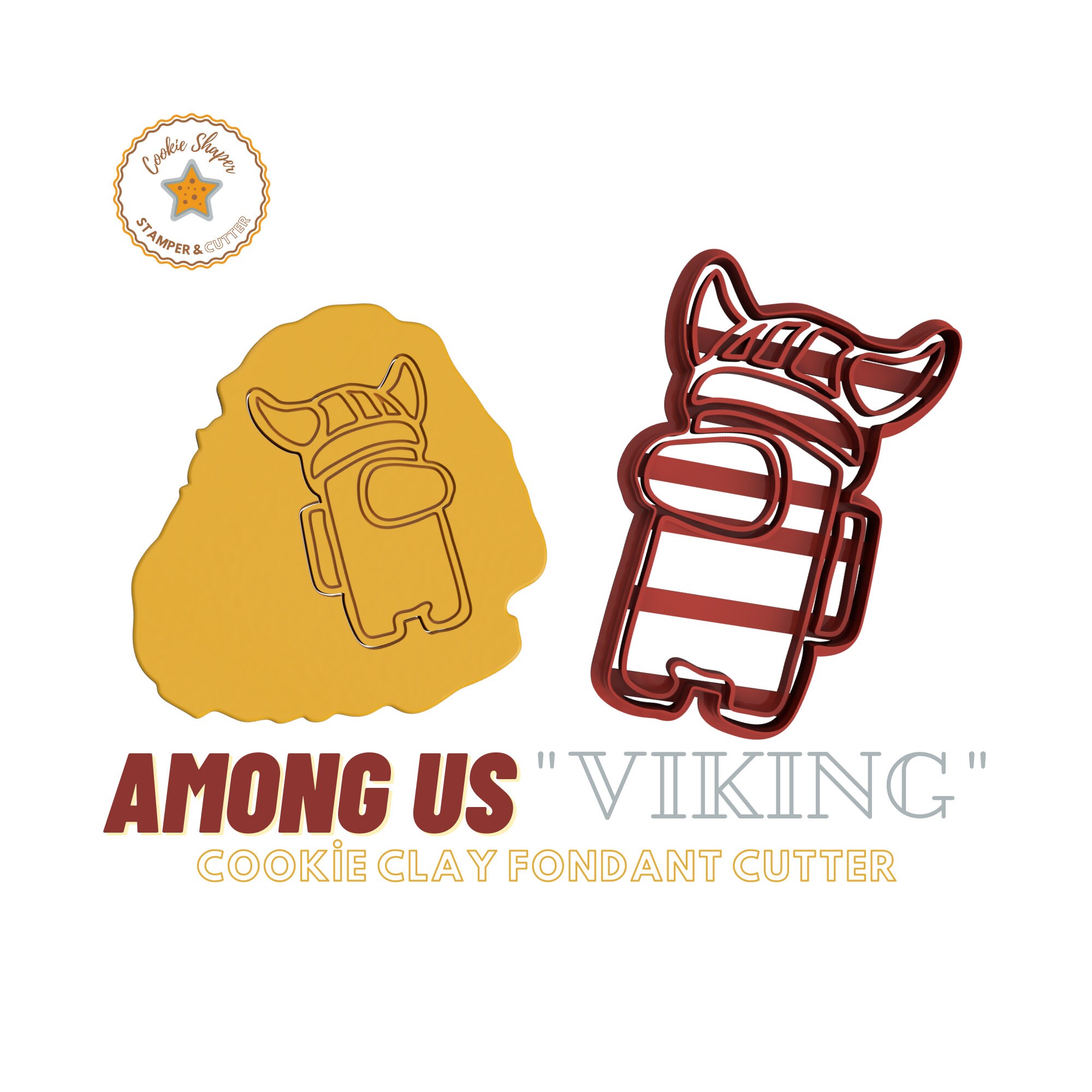 Among Us Cookie Cutter Set STL Files, 3D Cookie Sign, 3D Cookie Cutter, Perfect for Cookie ...