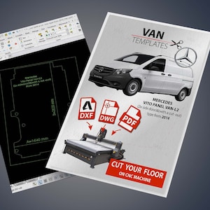 VITO DXF FLOOR Template-l2-2x Side Door-with a Cut Out-type From 2014 ...