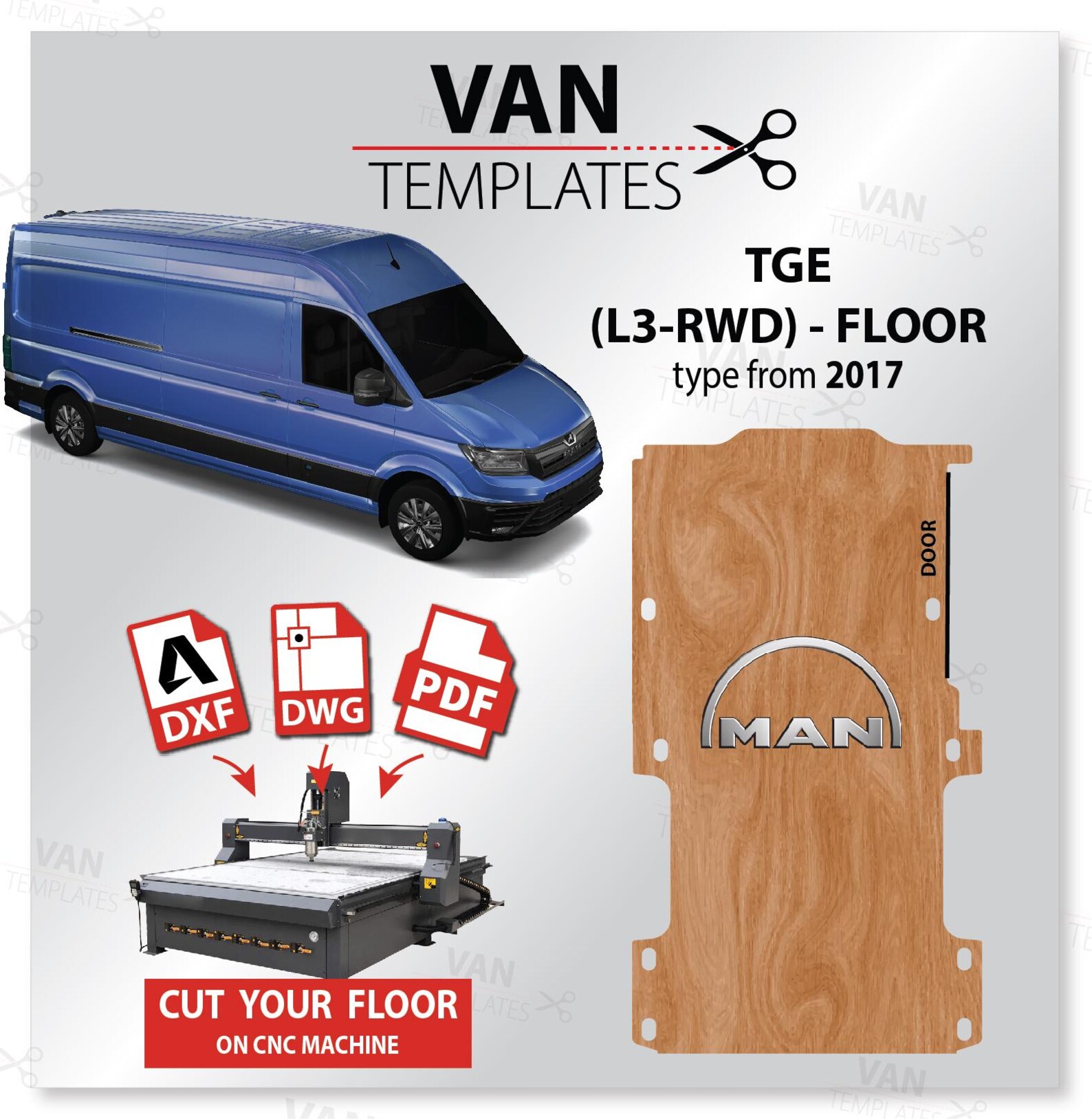 TGE DXF Floor Template-l3 FWD Year of Manufacture 2017 Ply Lininig ...