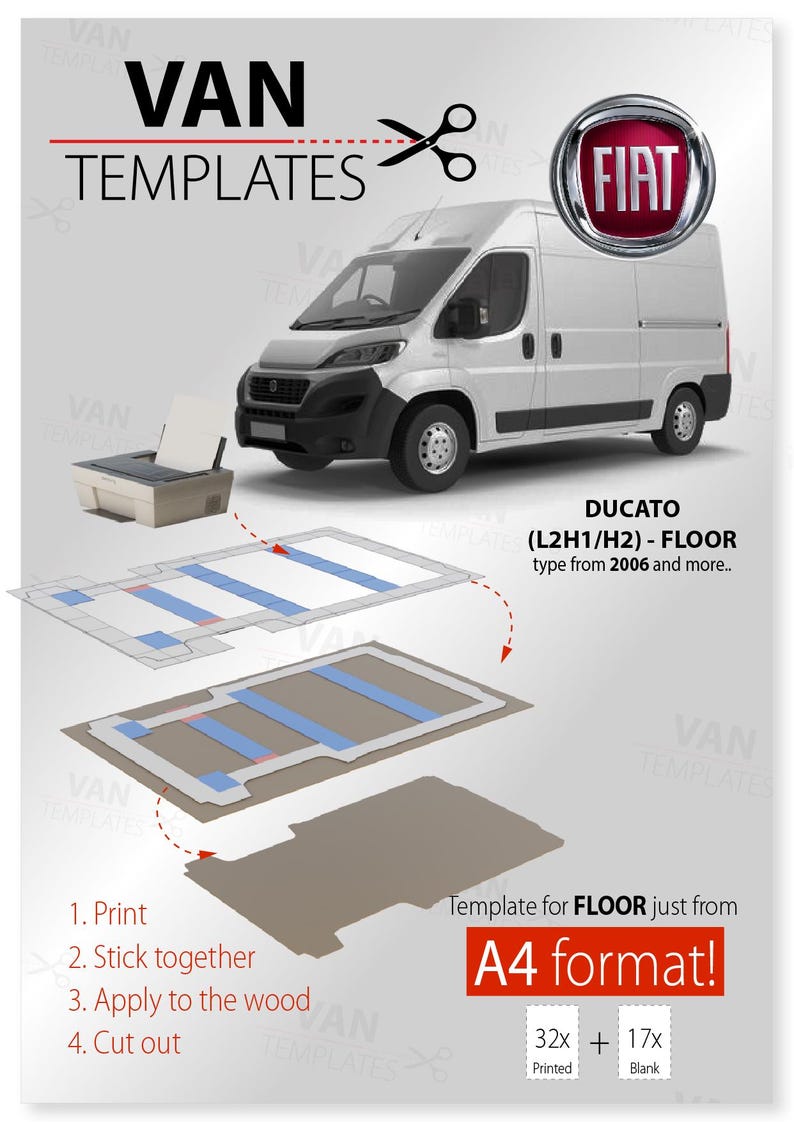 Ducato Paper FLOOR Template-l2 / Mwb Year of Manufacture 2006- Ply ...