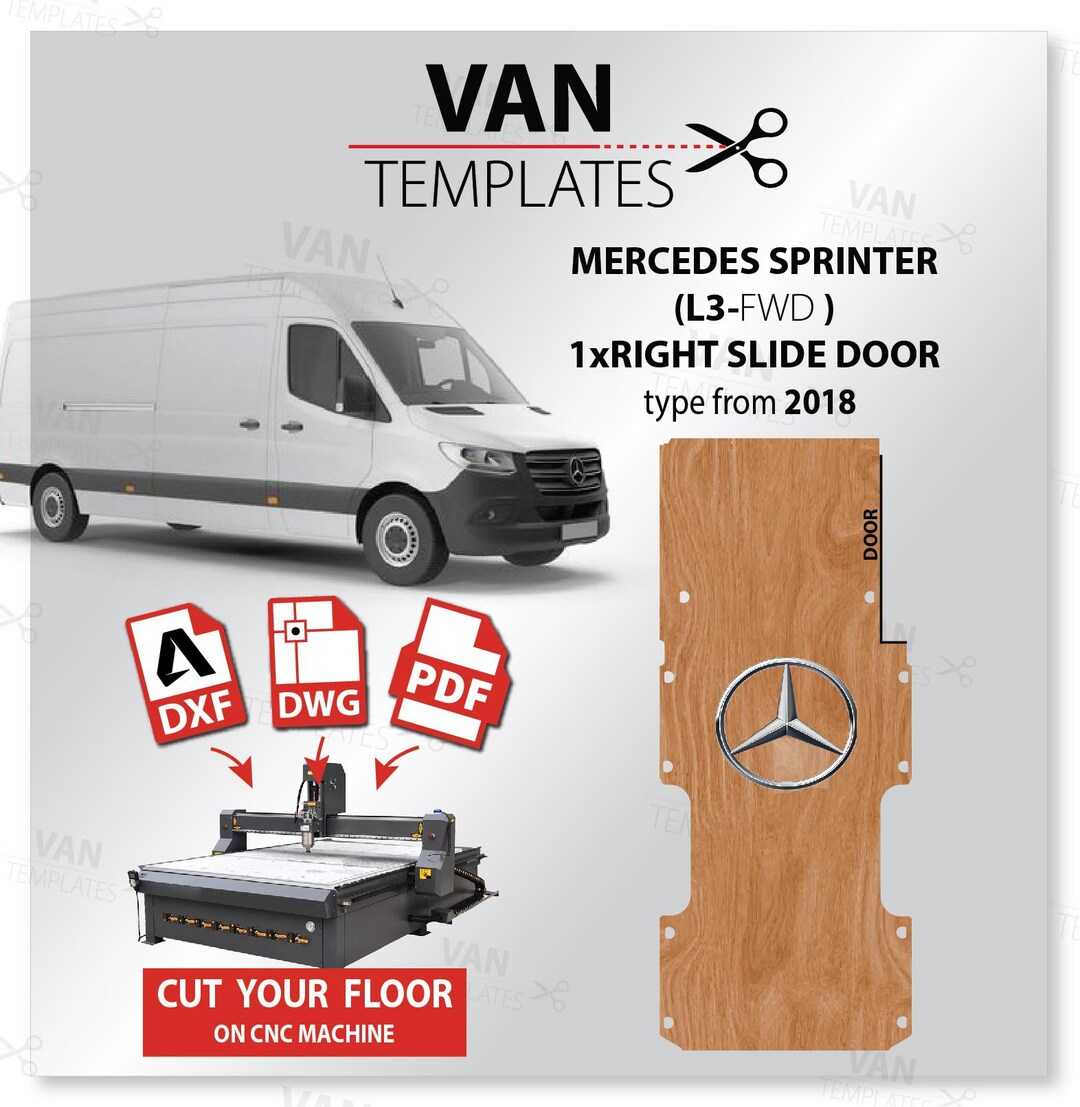 SPRINTER DXF FLOOR Template-l3-fwd-type From 2018 Right Slide Door,ply ...