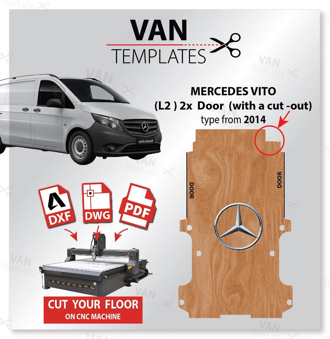 VITO DXF FLOOR Template-l2 / Mwb-2x Side Door-with a Cut Out-type From ...