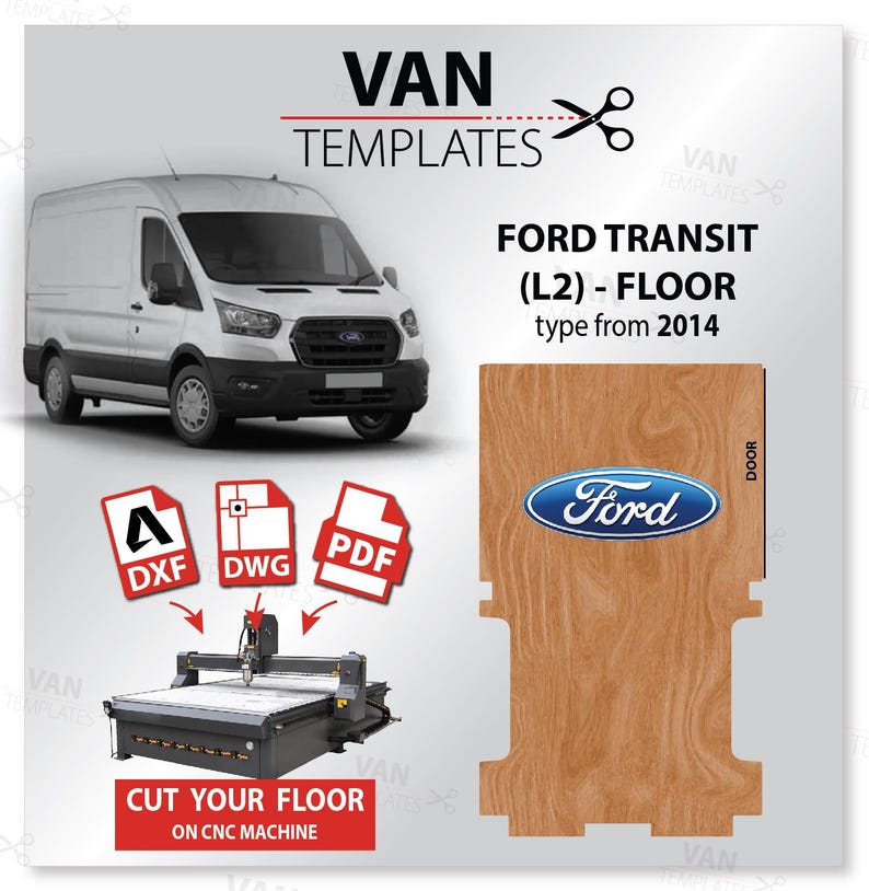 Transit DXF FLOOR Template-l2 /mwb Year of Manufacture 2014- Ply Lining ...