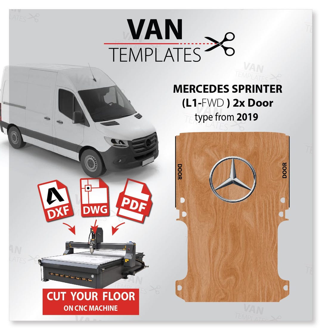 SPRINTER DXF FLOOR Template L1-fwd- 2xdoor-type From 2019- Ply Lininig ...