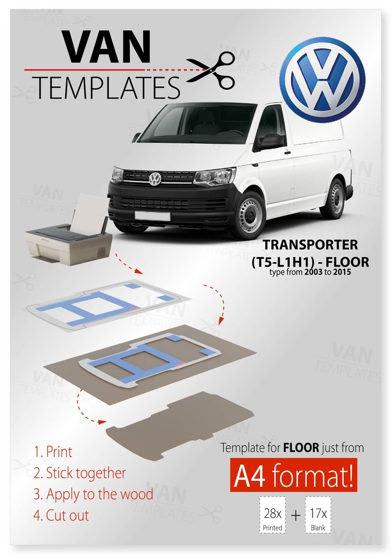 Volkswagen TRANSPORTER FLOOR PDF T5-l1-type From 2003 to 2015 - Etsy ...