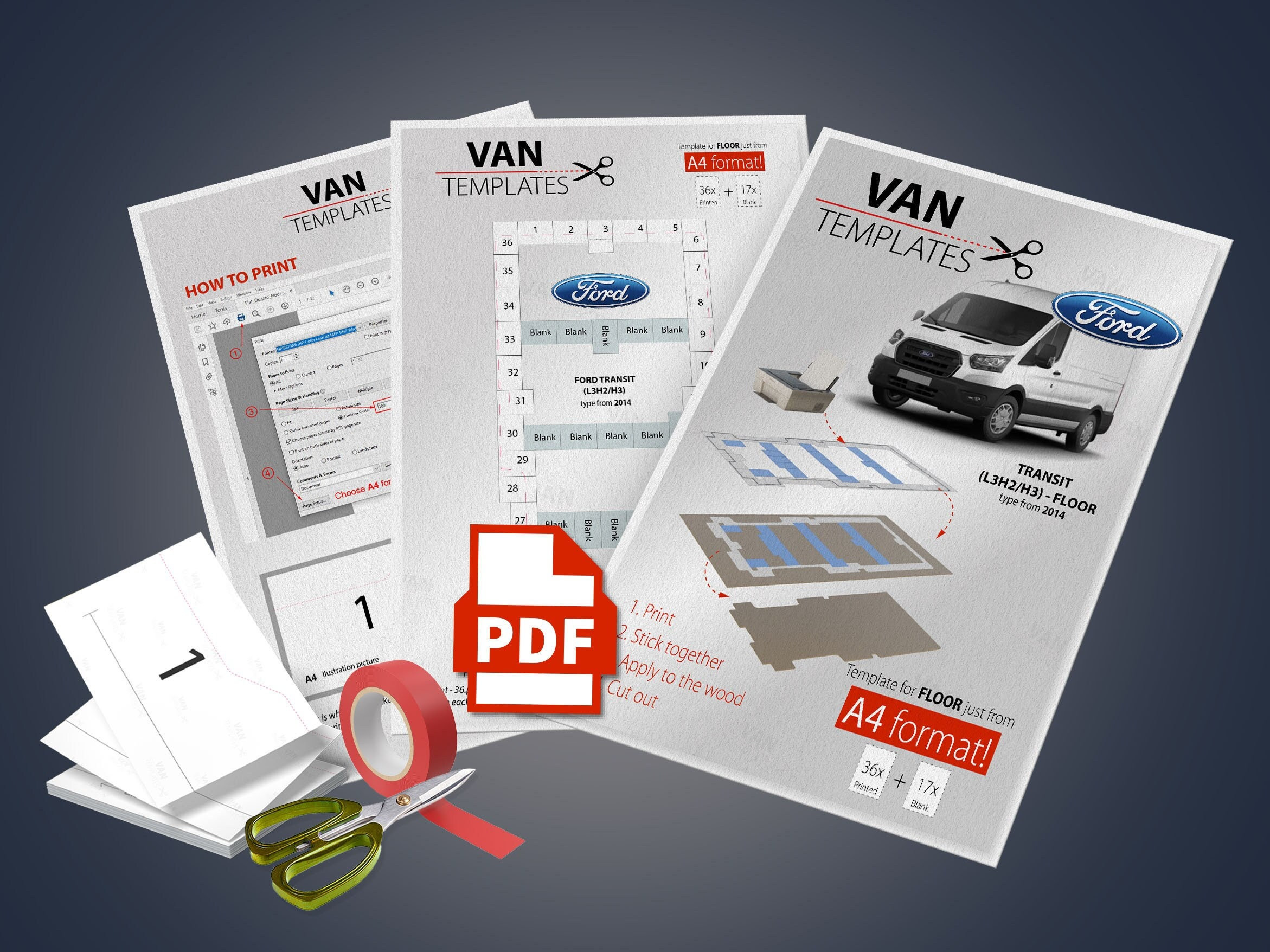 Transit Paper FLOOR Template-l3 Year of Manufacture 2014 Ply Lininig ...
