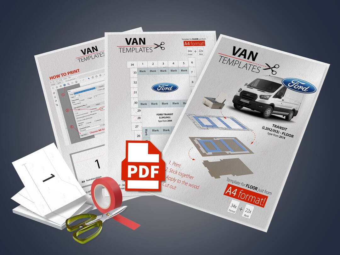 Transit Paper FLOOR Template- L2 / Mwb Year of Manufacture 2014- Ply ...