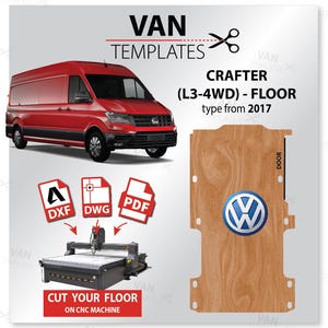 VW CRAFTER DXF Floor Template-l3/ Lwb-4wd-type From 2017- Ply Lining ...