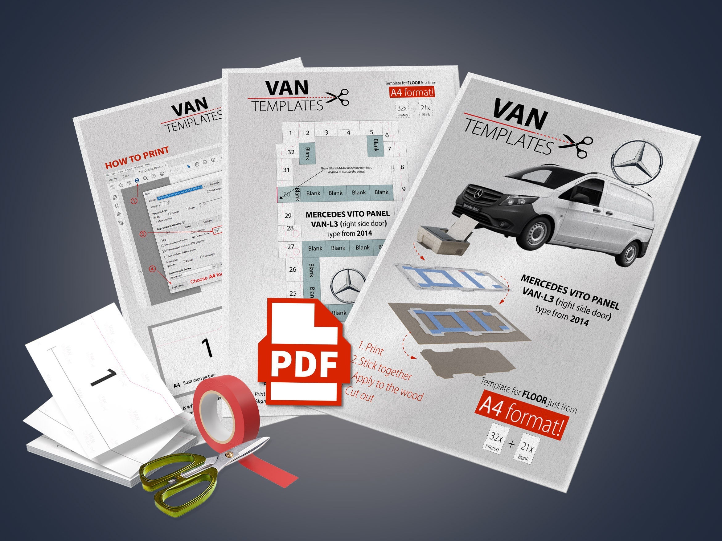 VITO Paper FLOOR Template-l3-with a Cut Out-type From 2014 Ply Lininig ...