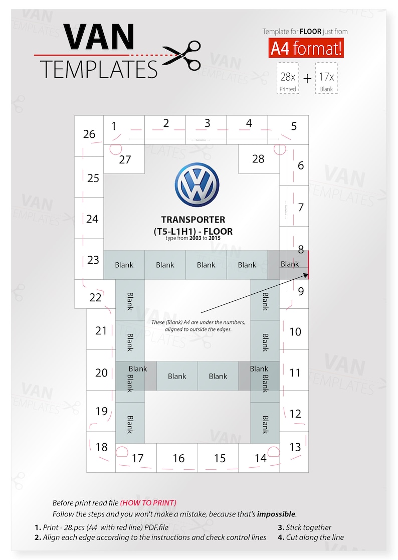 Volkswagen TRANSPORTER FLOOR PDF T5-l1-type From 2003 to 2015 - Etsy ...