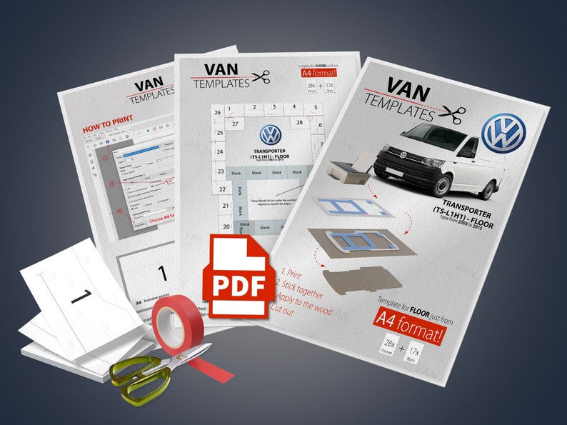 Volkswagen TRANSPORTER FLOOR PDF T5-l1-type From 2003 to 2015 - Etsy ...