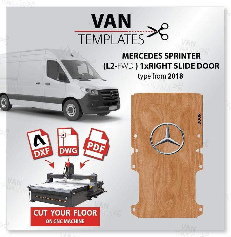 SPRINTER Dxf Floor Template-l2 /MWB/ 144" Fwd-type From 2018- Ply ...