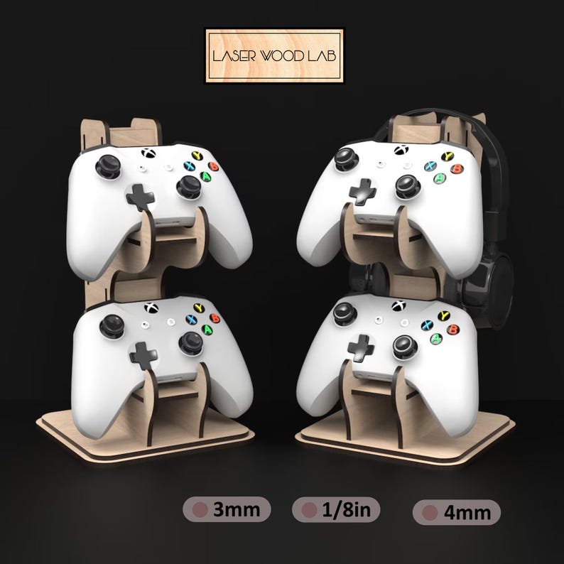 Gaming Controller Stand Digital File | Laser Cut & Glowforge Ready ...