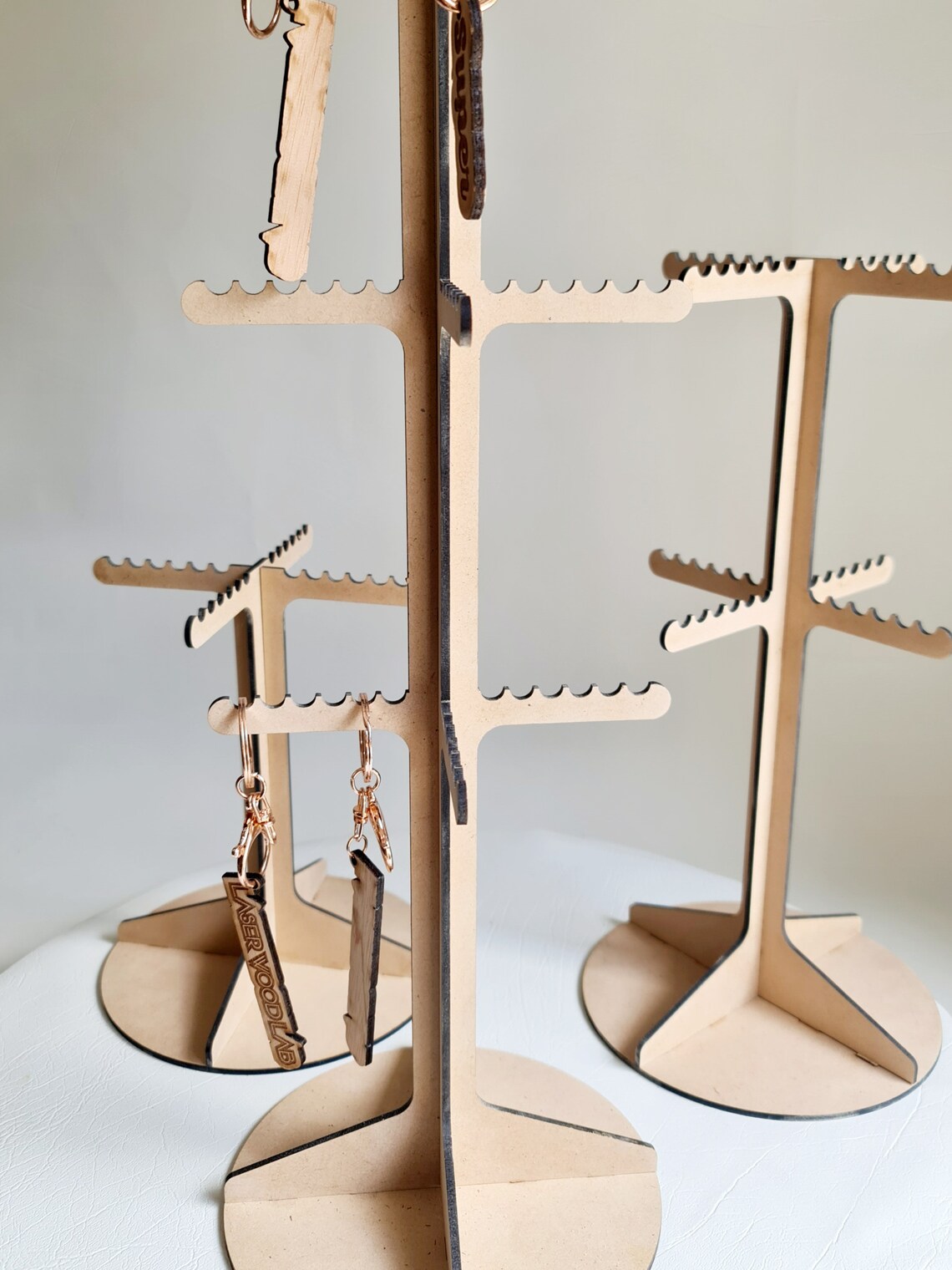 Keychain Display Stand Digital File 3 Height Options and Designs Laser ...