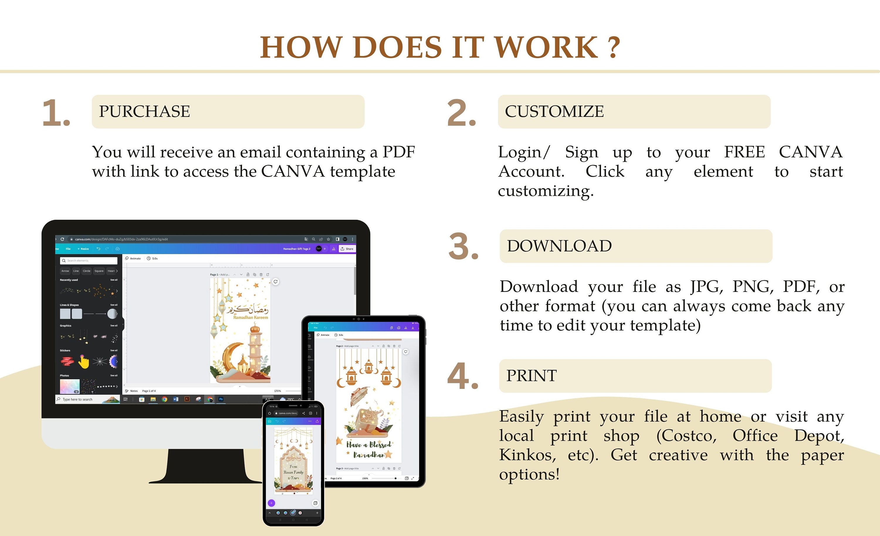 Editable Eid Tags Gold Eid Mubarak Tags Instant Download - Etsy UK