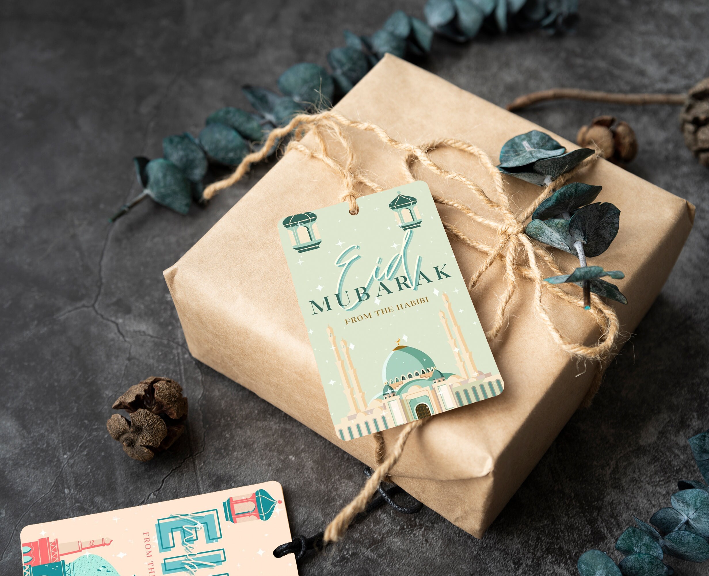 Eid Mubarak Tags, Eid Gift Tags, Modern Aesthetic Eid Mubarak Tags ...