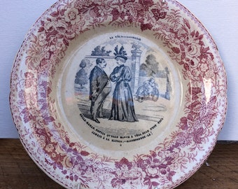 French Talking Plate - Etsy