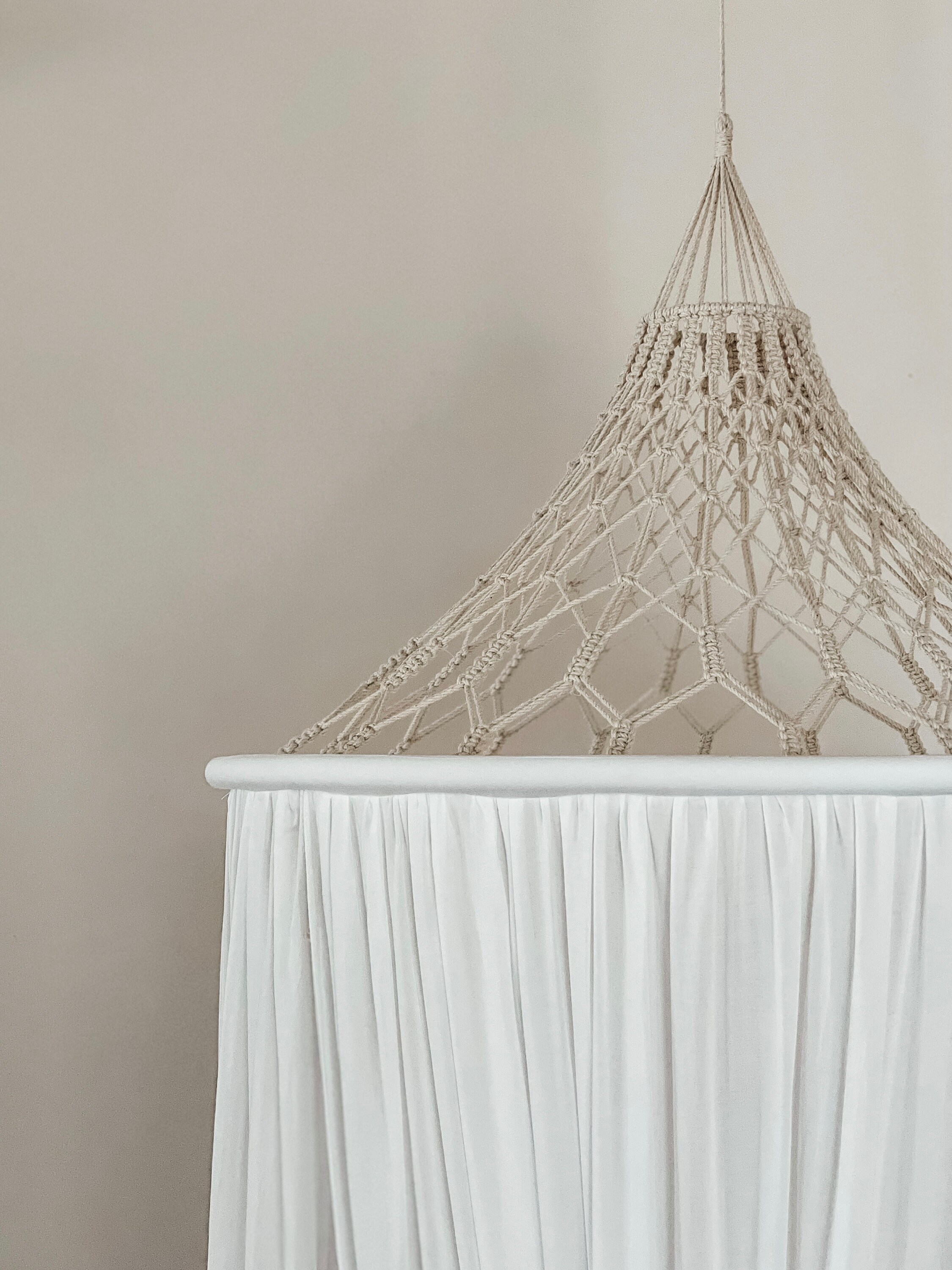 Macrame Canopy With Lights. Boho Decor for Kids Bed, Reading Corner or ...