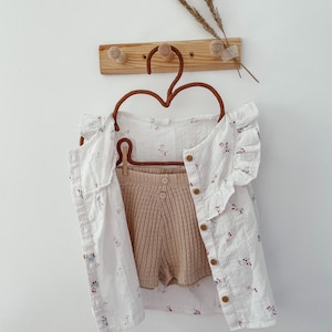 Macrame Personalized Hangers for Montessori Clothing Rack. Baby Dress ...