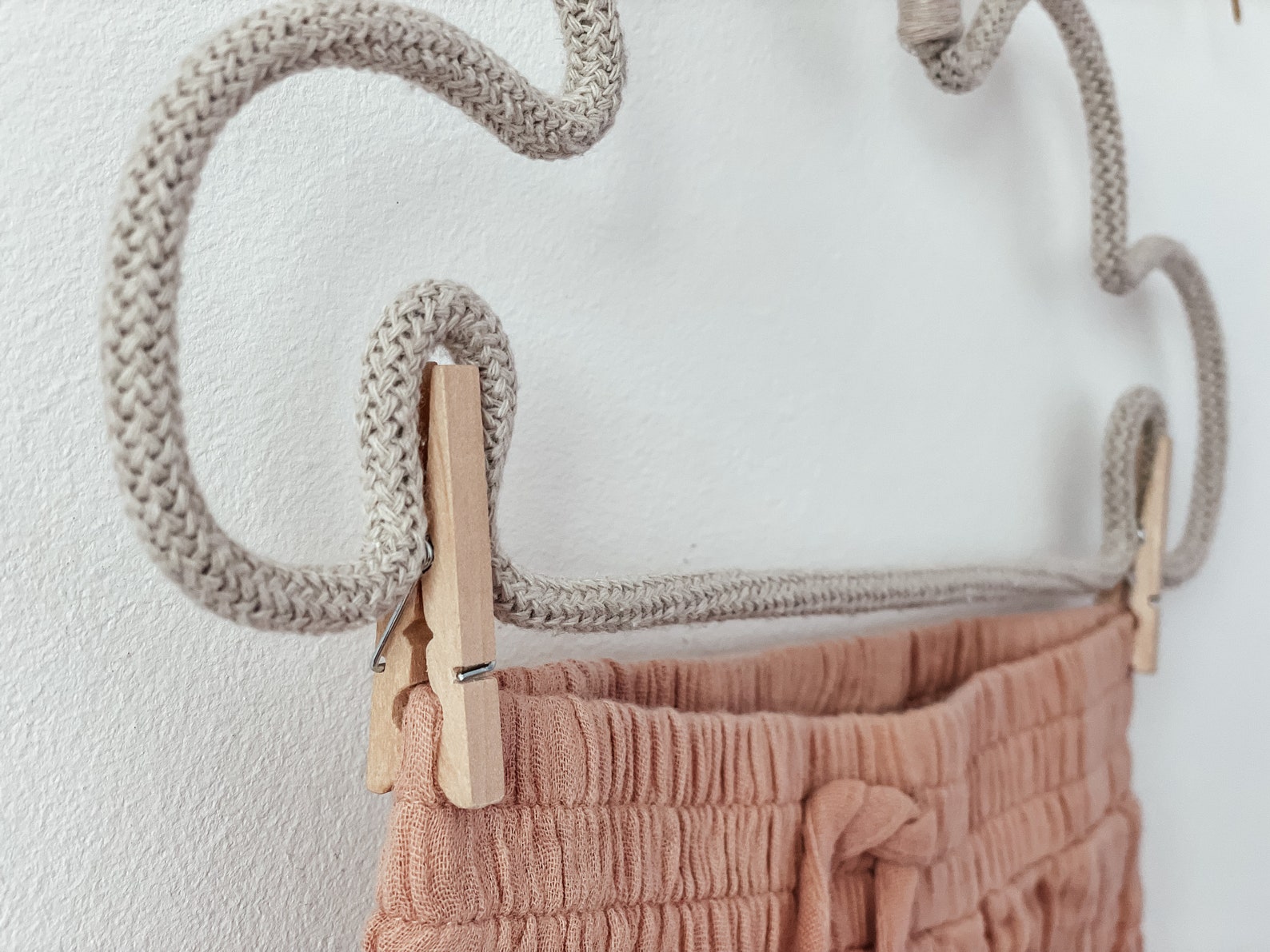 Macrame Personalized Hangers for Montessori Clothing Rack. - Etsy