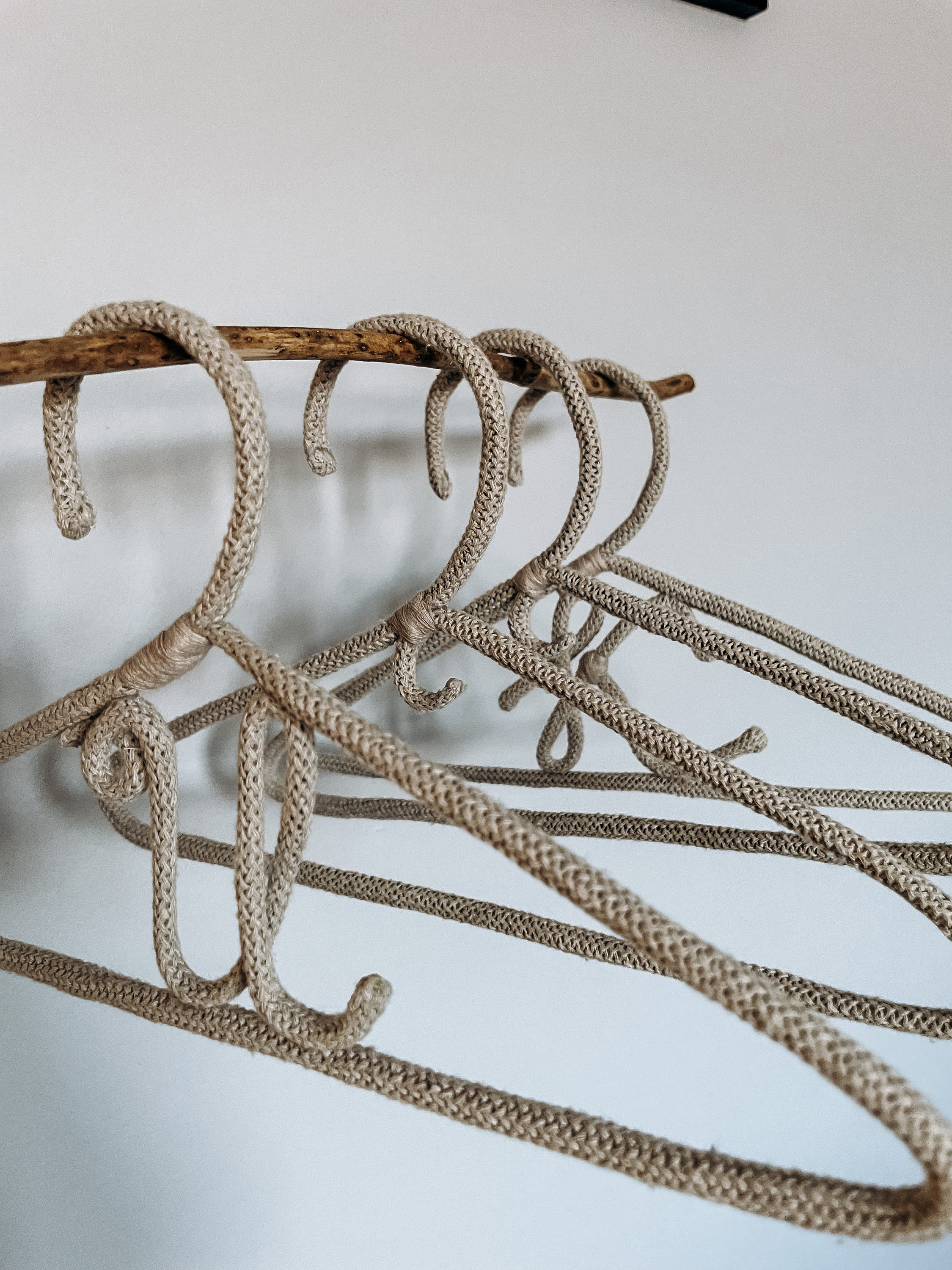 Macrame Personalized Hangers for Montessori Clothing Rack. Baby Dress ...