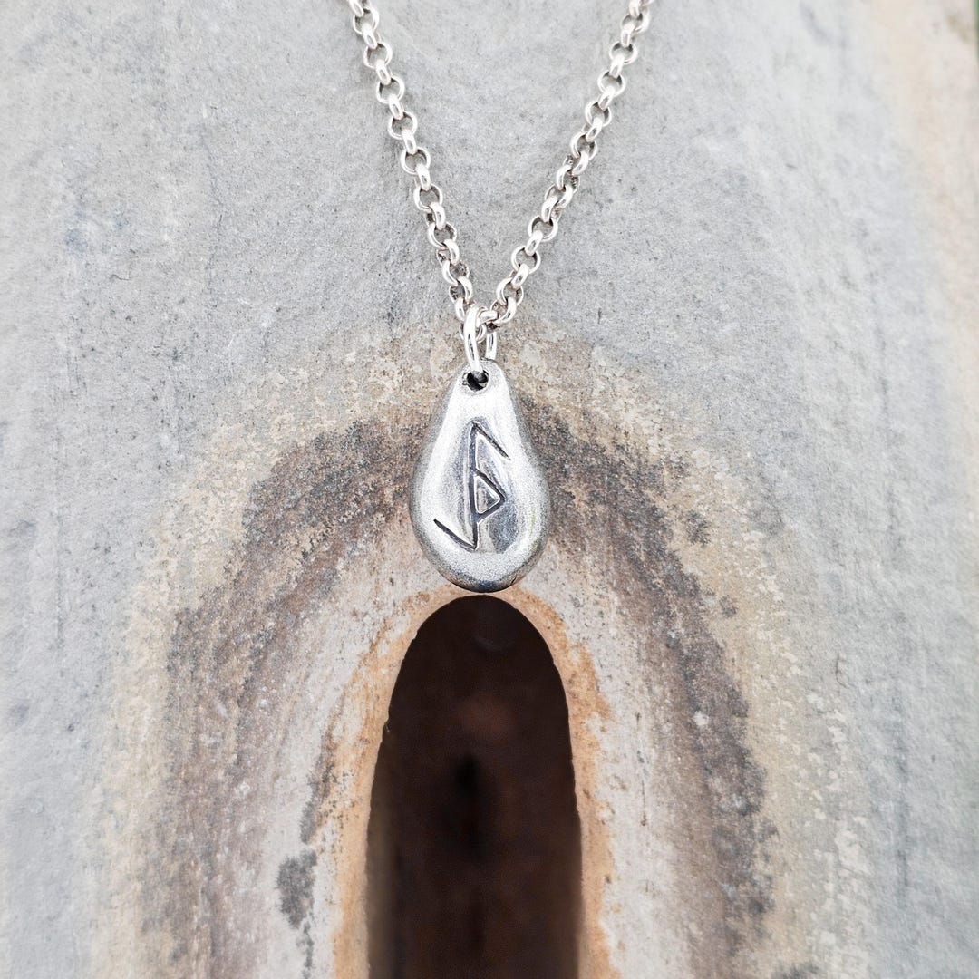 Rune "protection From Evil" Made of Sterling Silver, Unique Piece ...