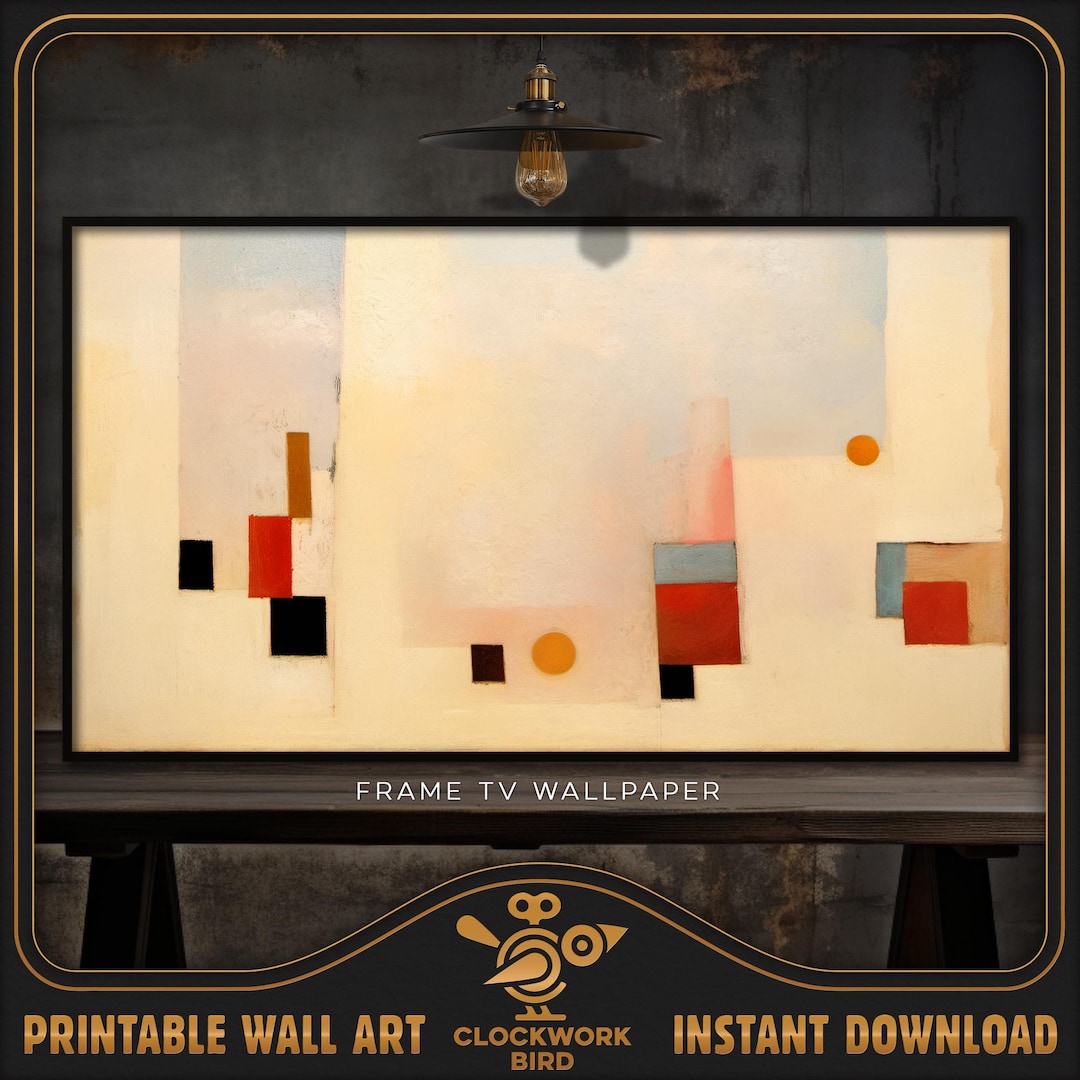 Arte Abstrata - Quadrados. Frame TV Art, Pintura a óleo digital em ...