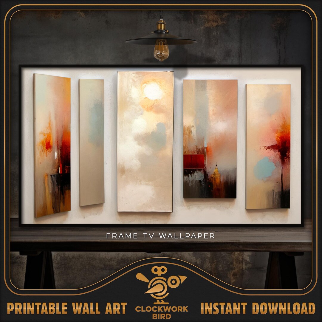 Abstract Art Frames. - Frame TV Art, Modern Style Digital Oil Painting - Ultra HD, Detailed Non ...