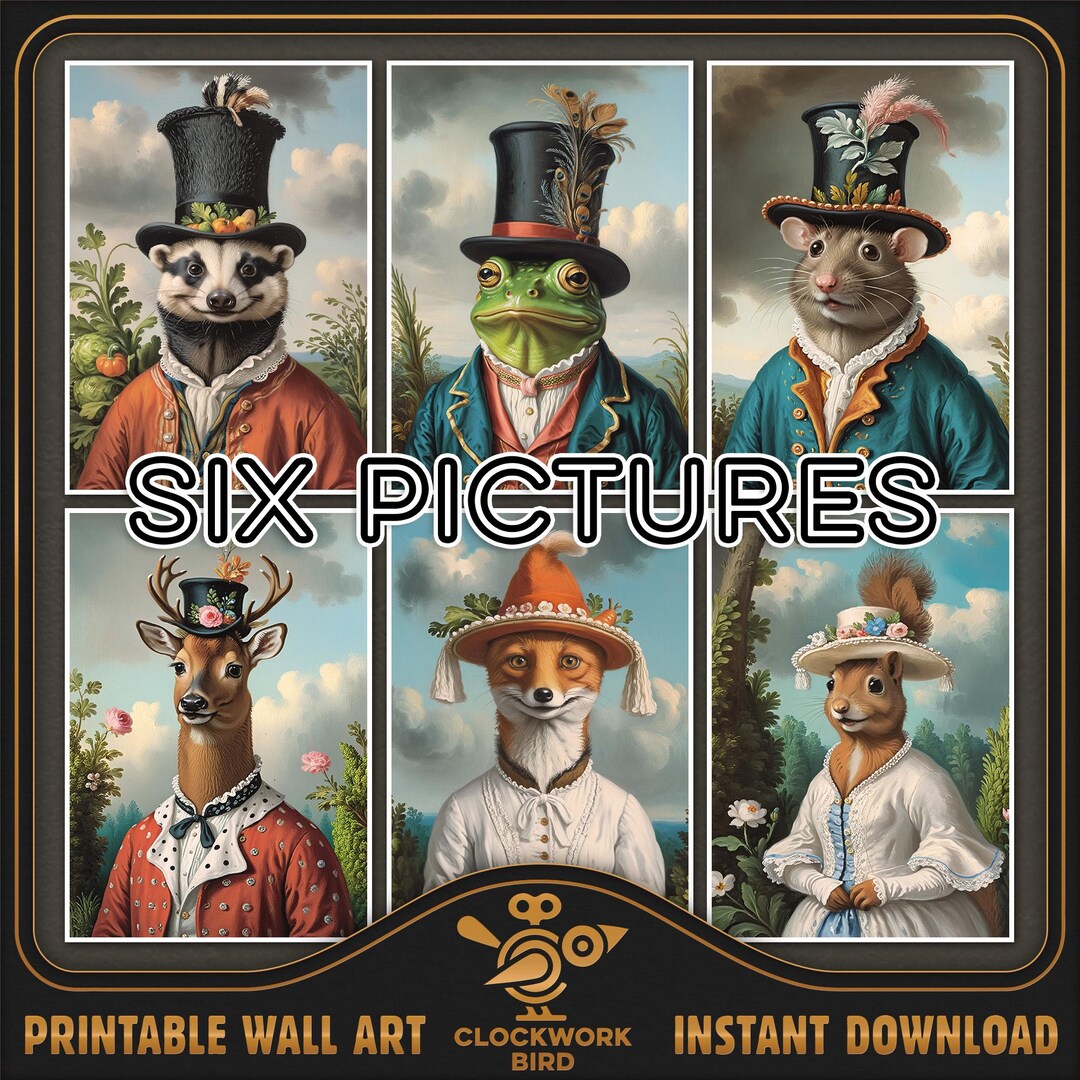 The Mad Hatter's Workshop Bundle - Woodland Animals. 6 Pieces, Digital ...