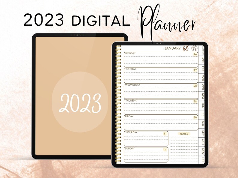 2023 Digital Planner, Goodnotes Planner, Digital Journal, Weekly View ...