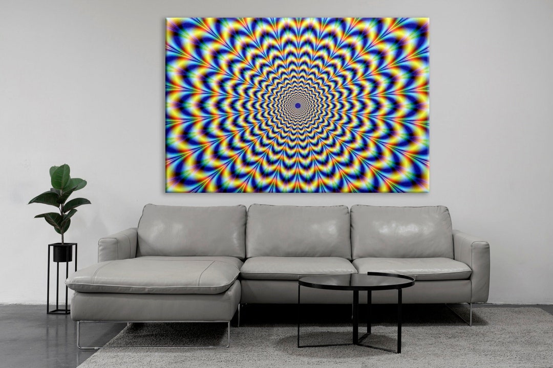 Abstract Painting Optical Illusion Wall Art Art Design Contemporary Art ...