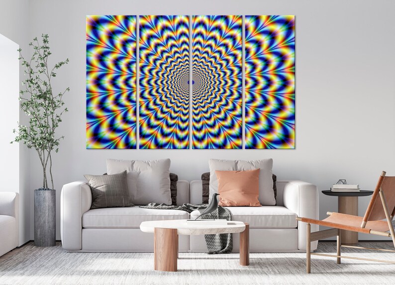Abstract Painting Optical Illusion Wall Art Art Design Contemporary Art ...