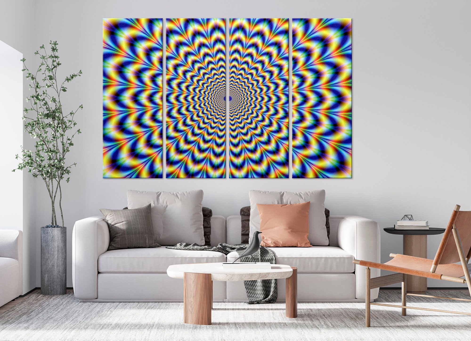 Abstract Painting Optical Illusion Wall Art Art Design Contemporary Art ...