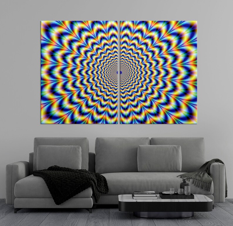 Abstract Painting Optical Illusion Wall Art Art Design Contemporary Art ...