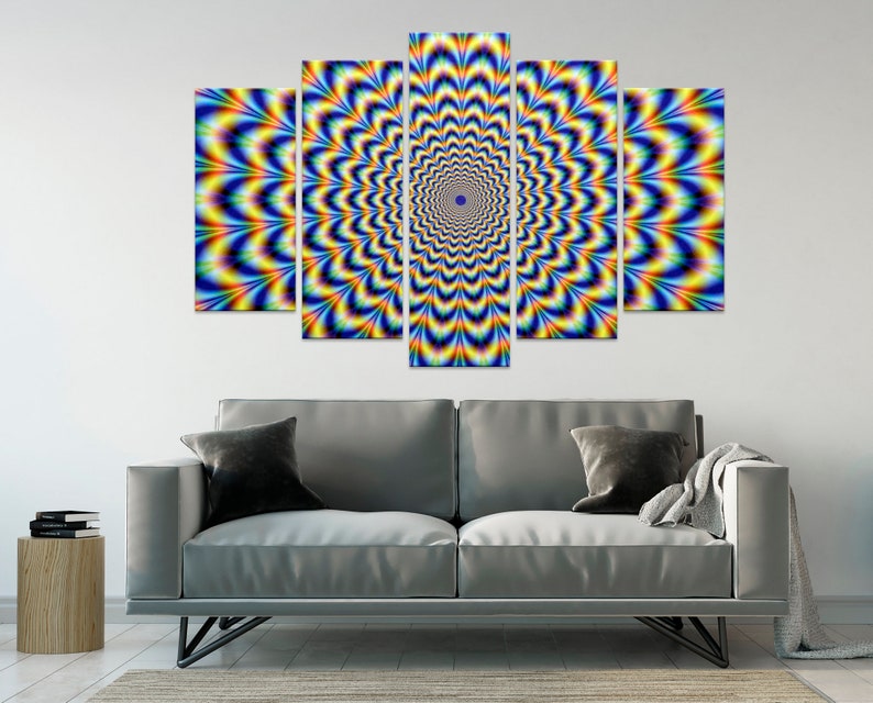 Abstract Painting Optical Illusion Wall Art Art Design Contemporary Art ...