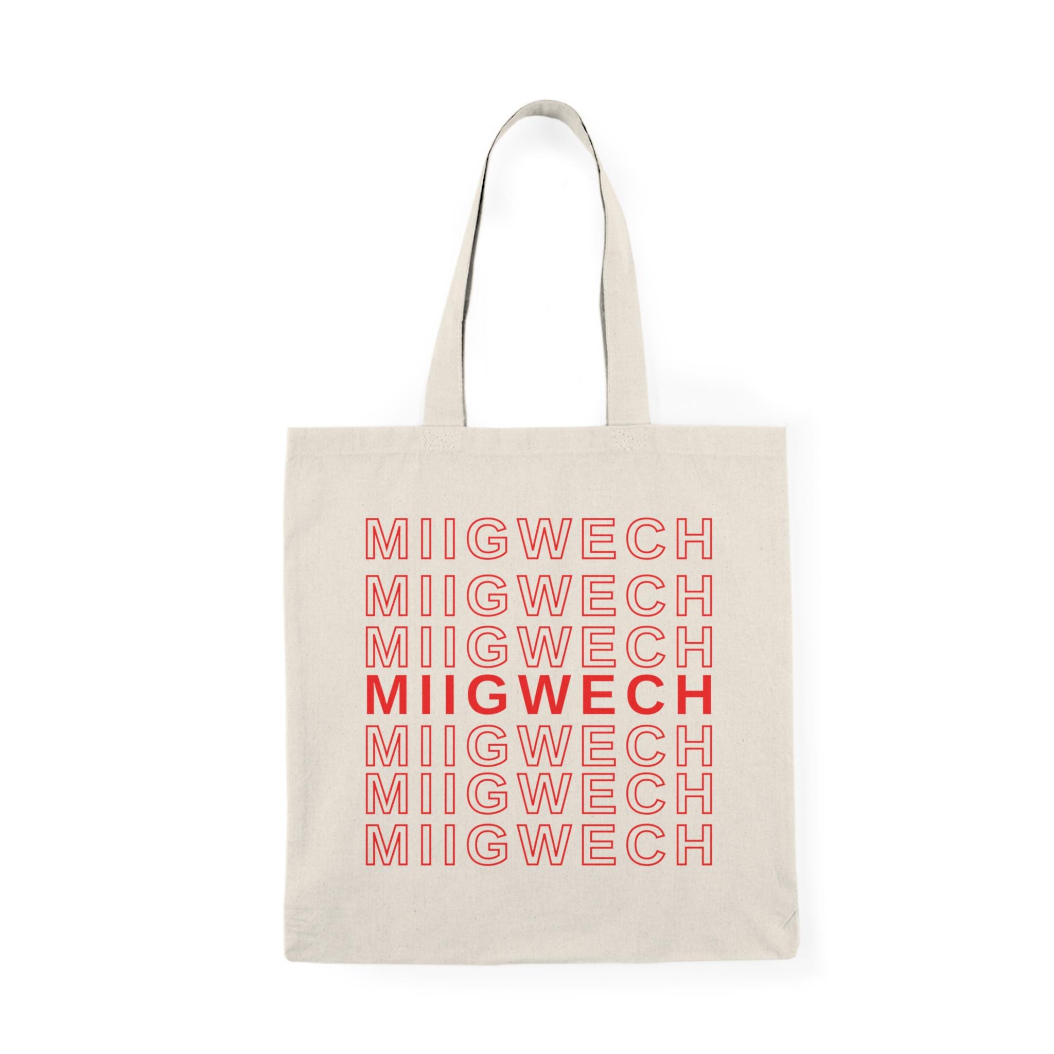 Miigwech Natural Tote Bag Cree Native First Nations Native American ...
