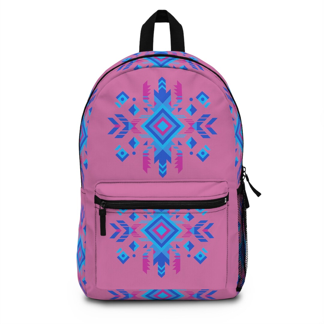Native Design Pattern Pink Backpack - Etsy