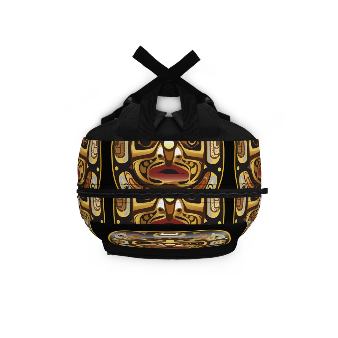 Coastal Moon Mask Black Backpack - Etsy