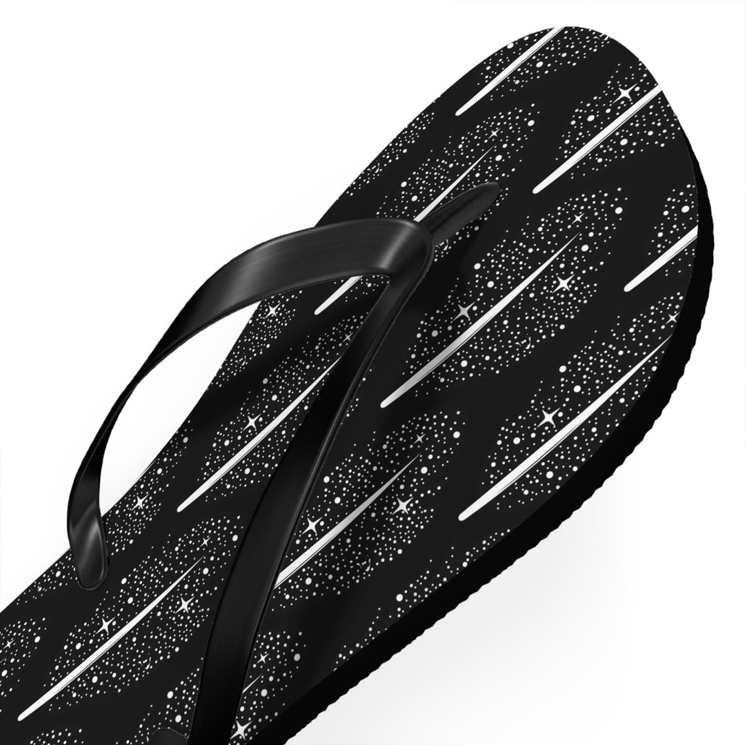 Starry Sky Black Feather Flip Flops USA Indigenous Native American - Etsy