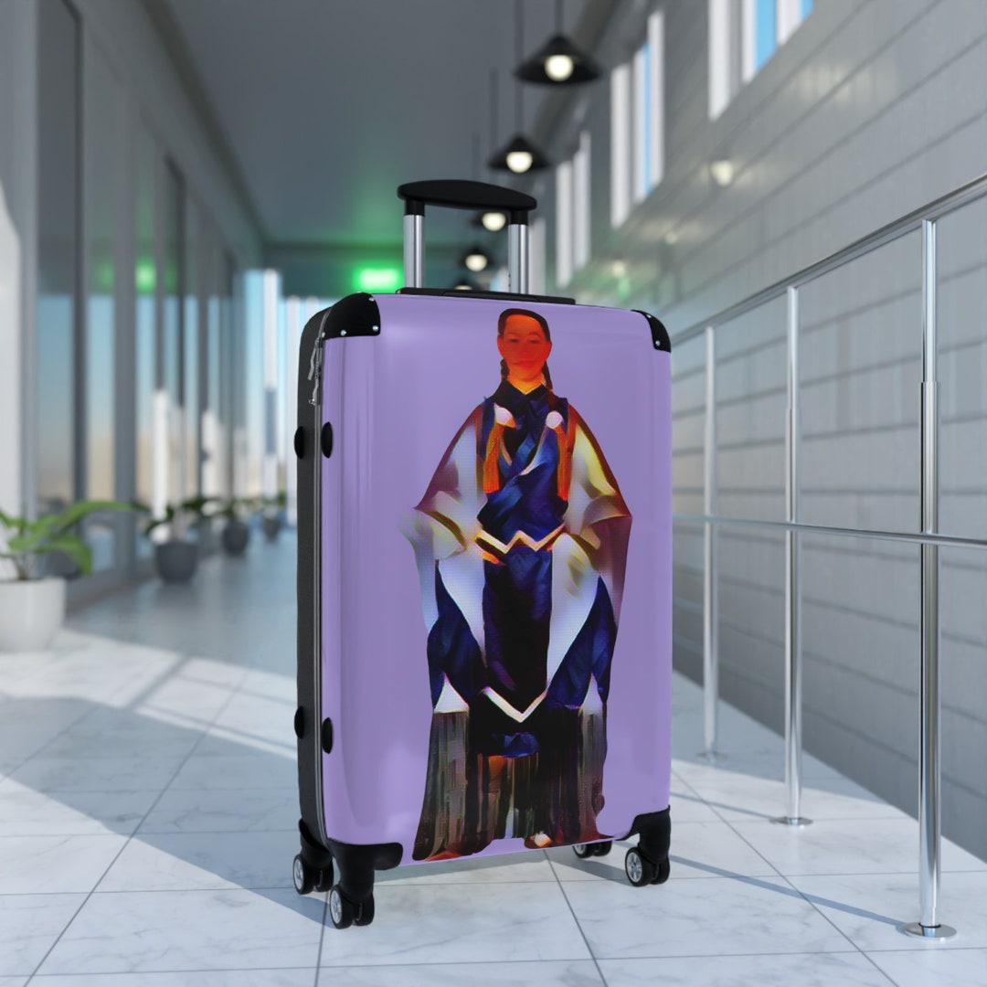 Spirit Lady Dancer Suitcase Purple Powwow Regalia Woman Bag Stylish Pow Wow Trend Bougee Boujie ...