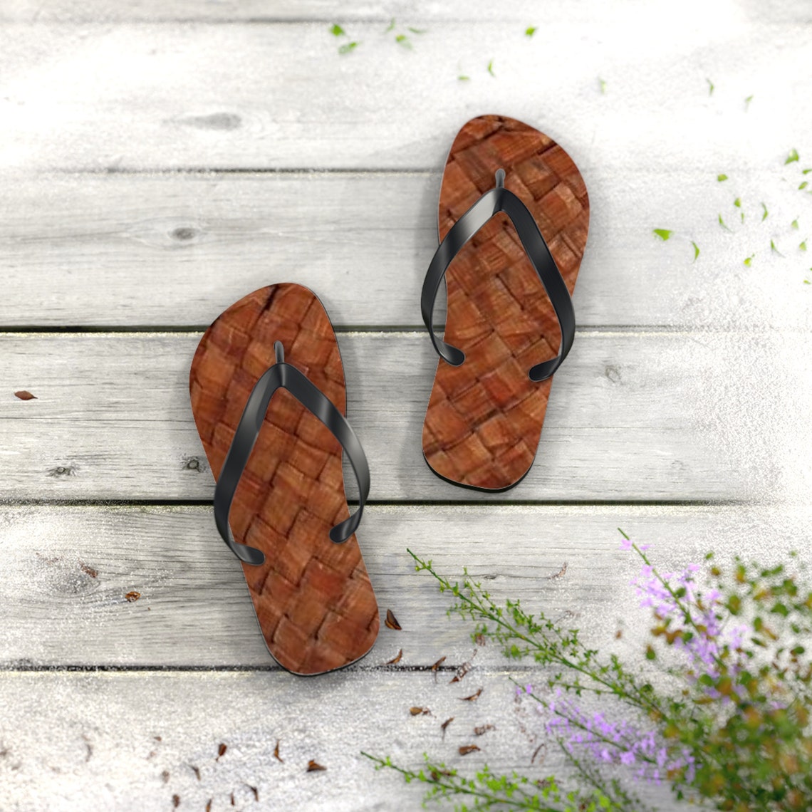 Inner Cedar Bark Woven Flip Flops (not Real Cedar) USA Indigenous ...
